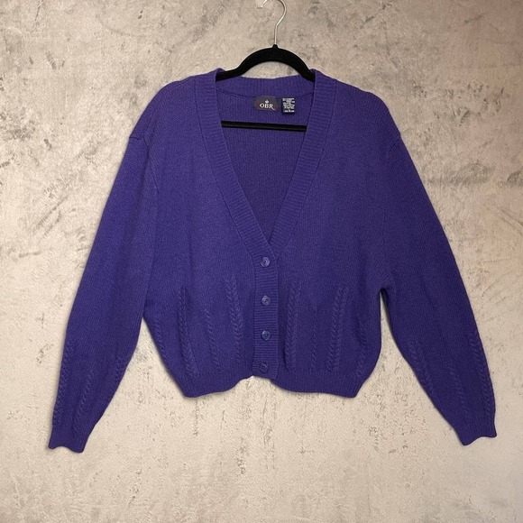 OBR | Sweaters | Vintage 8s Twee Angora Lambswool Cropped Cable Knit ...
